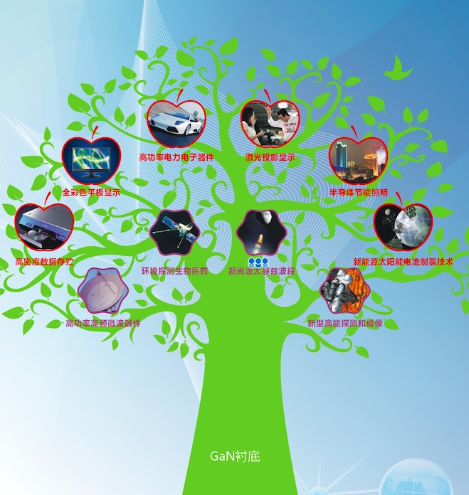 HVPE Gallium Nitride GaN Wafer , Gan Chip Free Standing 10 x 10 mm Size