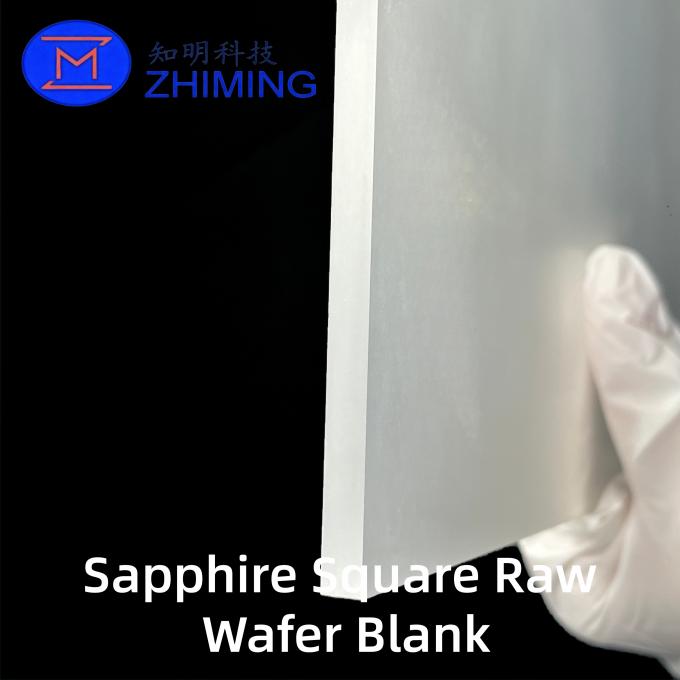 Sapphire Square Raw Wafer Blank for Optical, Semiconductor, and High ...