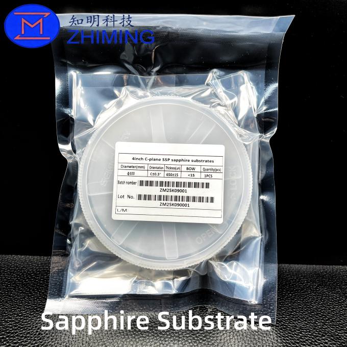 4-inch C-Plane SSP Sapphire Substrate Al₂O₃ for LED & Optical Applications