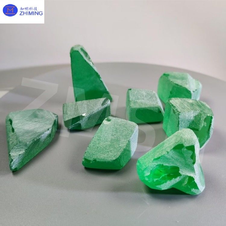 Synthetic Colored Gemstone YAG Crystals Emerald Green Freeform Cutting ...