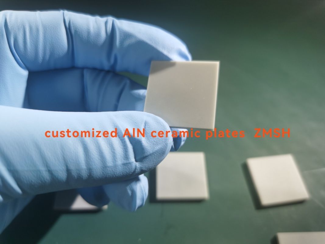 25x25x2mmt AlN Ceramic Substrate Plates With Lapped Surface Treatment
