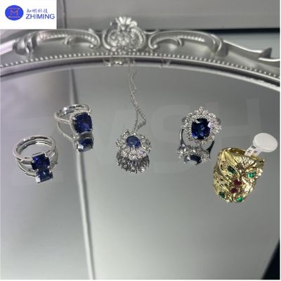 Premium Custom Lab-Grown Colored Sapphire Gemstones Jewelry Rings ...