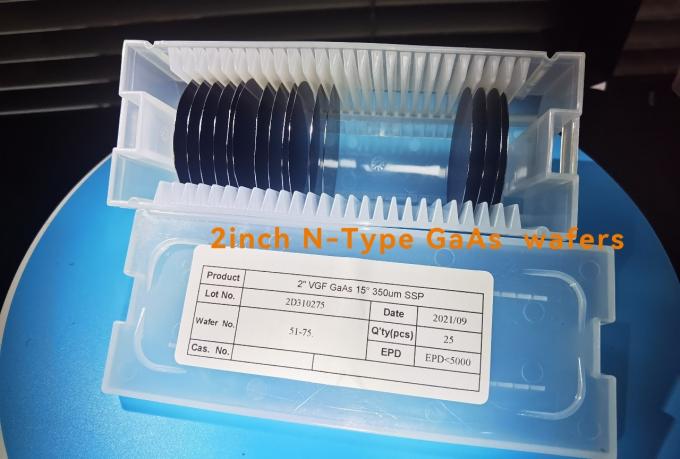 Si Doped Undoped GaAs Wafer Gallium Arsenide Substrates 2inch N Type